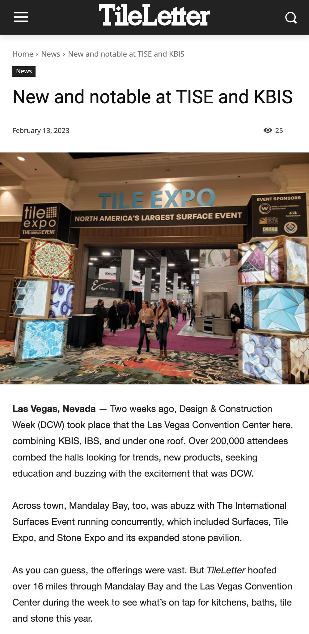 TileLetter KBIS - Claudia Afshar Design